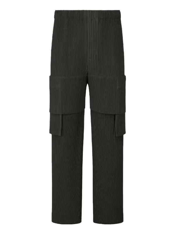 Issey Miyake Straight-leg Pleated Cargo Trousers - Cola Ash