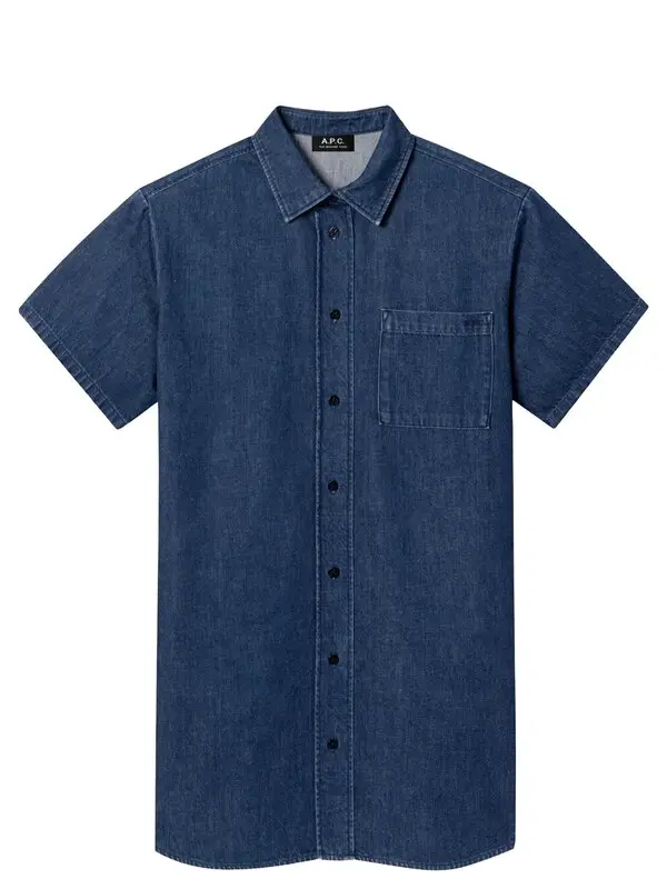 A.p.c. Denim Mini Dress - Indigo