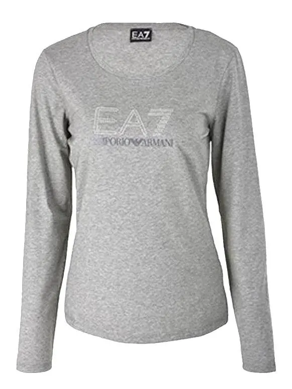 EA7 Long Sleeve Logo T-shirt - Gray