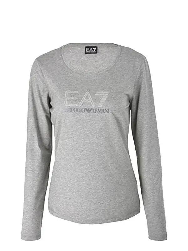 EA7 Long Sleeve Logo T-shirt - Gray