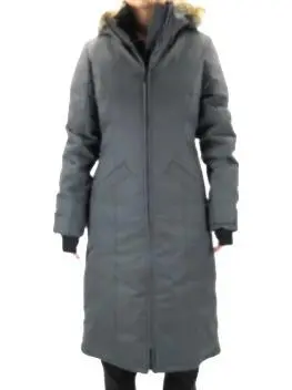 Canada Goose Elrose Hooded Zipper Down Jacket - Graphite Gray