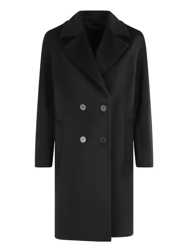 Max Mara Agenda Double-breasted Coat - Black