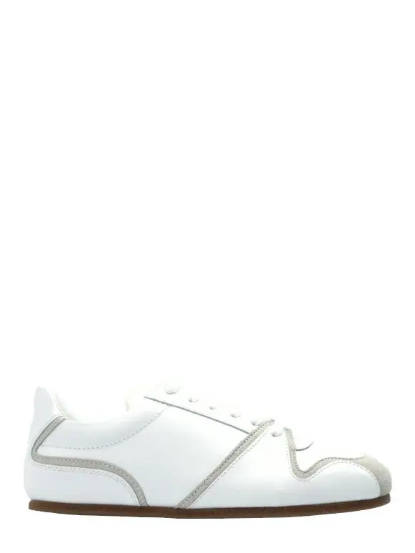 Moschino Embossed Lace-up Sneakers - White