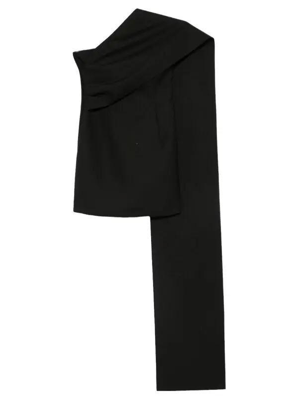 RÓHE One-shoulder Open Back Short Dress - Black