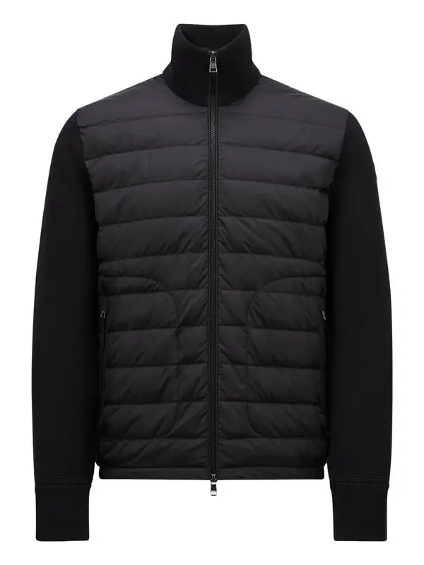 Moncler Zip-up Padded Cardigan - Black