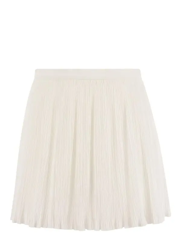 Red Valentino Pleated Elastic Waist Shorts - White