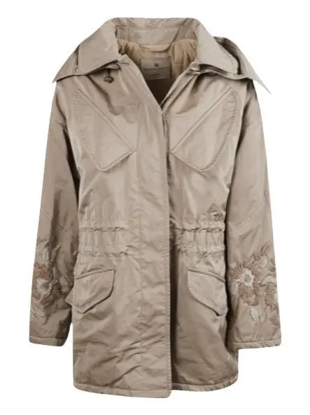 Ermanno Scervino Embroidered Hooded Parka - Nude