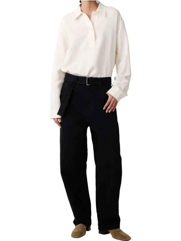 Studio Nicholson Belted Wide-leg Track Pants - Black