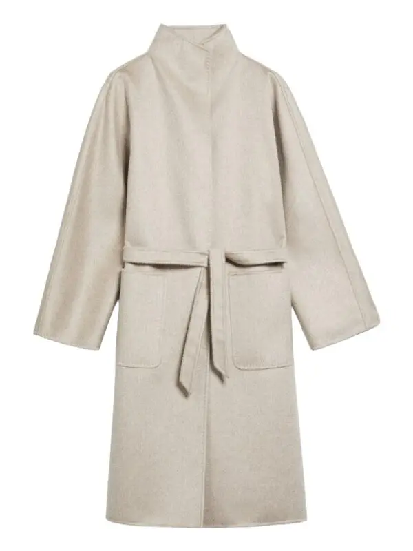 Max Mara Lilia Belted Long-sleeved Coat - Nude