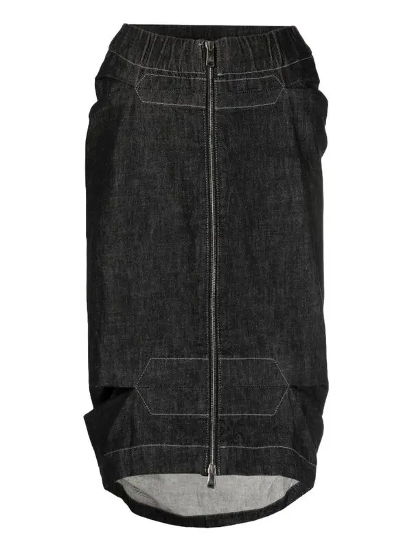 VIVIENNE WESTWOOD Denim Skirt With Zip Closure - No
