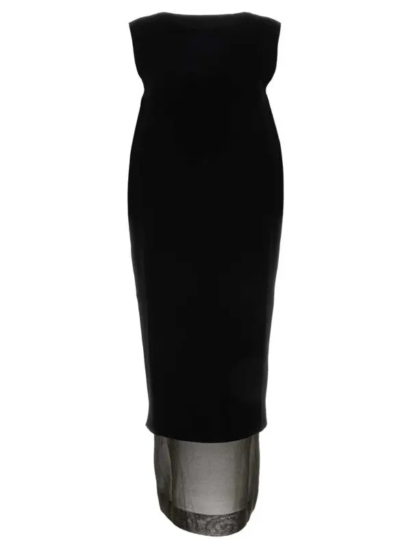 Khaite Malik Sleeveless Midi Dress - Black