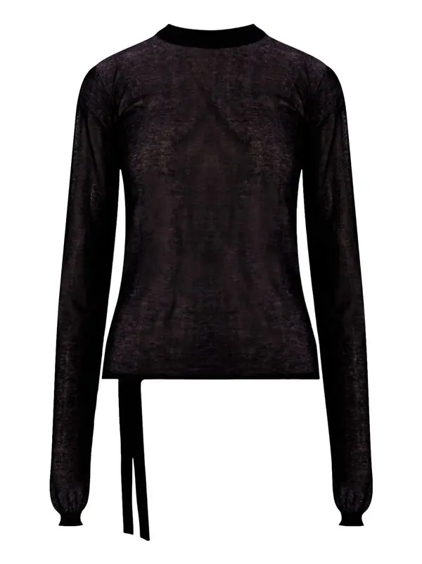 ANN DEMEULEMEESTER Logo Long-sleeve T-shirt - Black