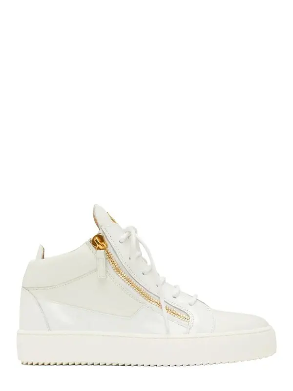 GIUSEPPE ZANOTTI Round Head Strapped High Upper Board - White