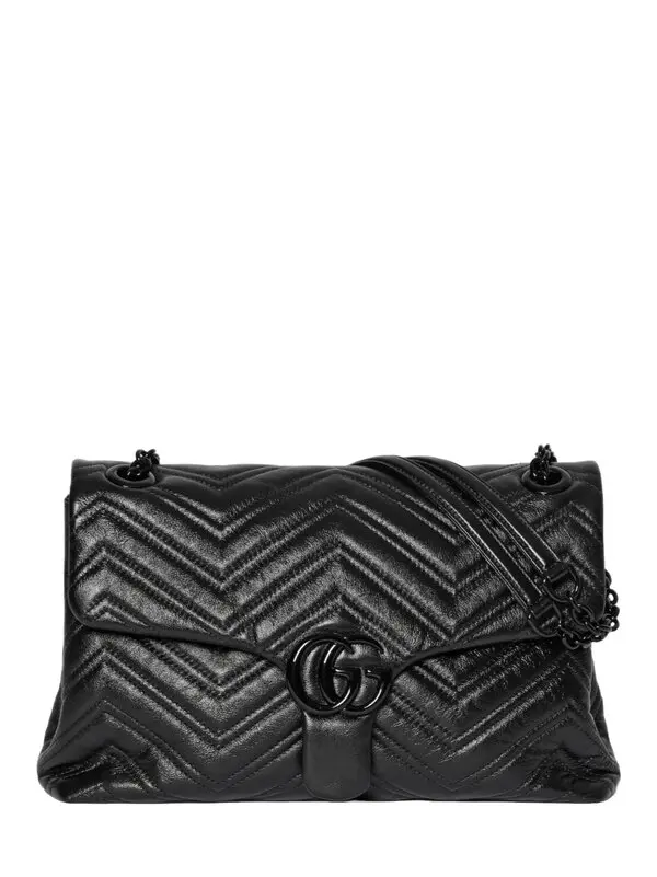 Gucci Gg Marmont Medium Shoulder Bag - Black