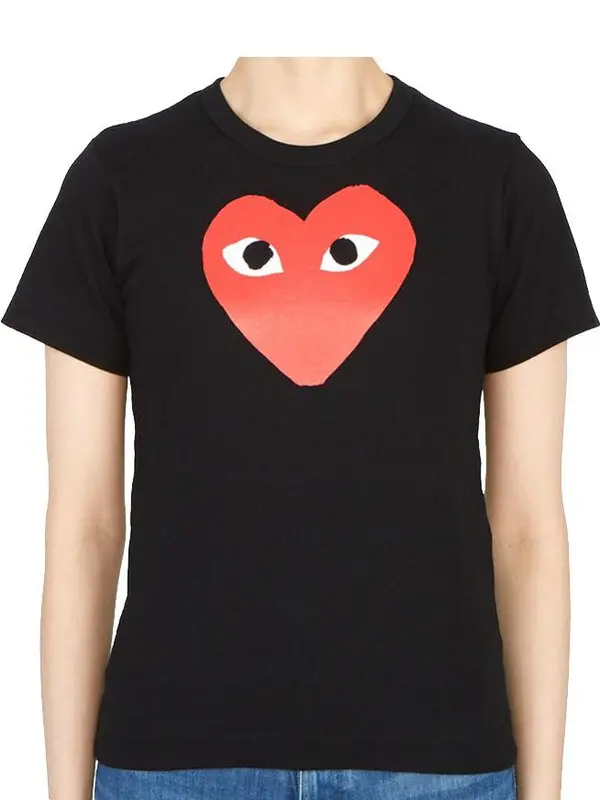 Play Comme Des Garcon Logo T-shirt - Black