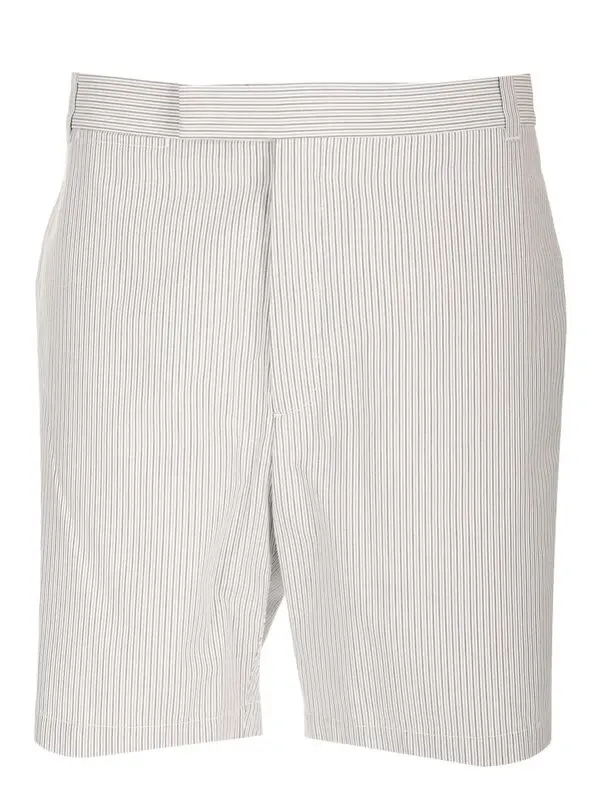Thom Browne Striped Tailored Shorts - Medium Gray