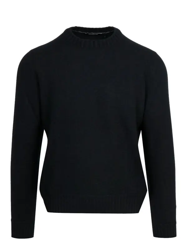 GRAN SASSO Ribbed Crew Neck Knitwear - Black