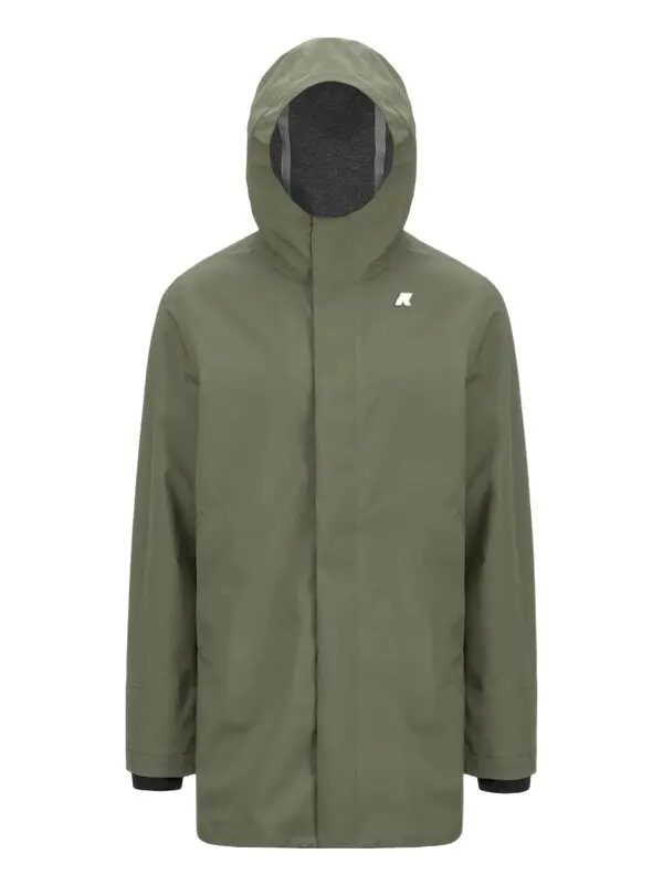 K-WAY Bonded Hooded Raincoat - Green