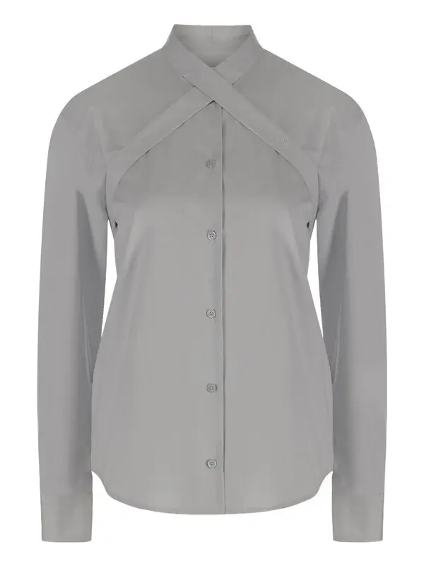 Off-White Crossover Strap Shirt - Gray