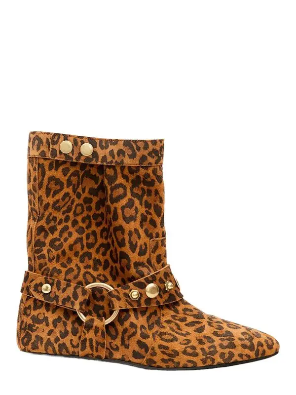 Isabel Marant Étoile Stania Leopard Print Boots - Brown