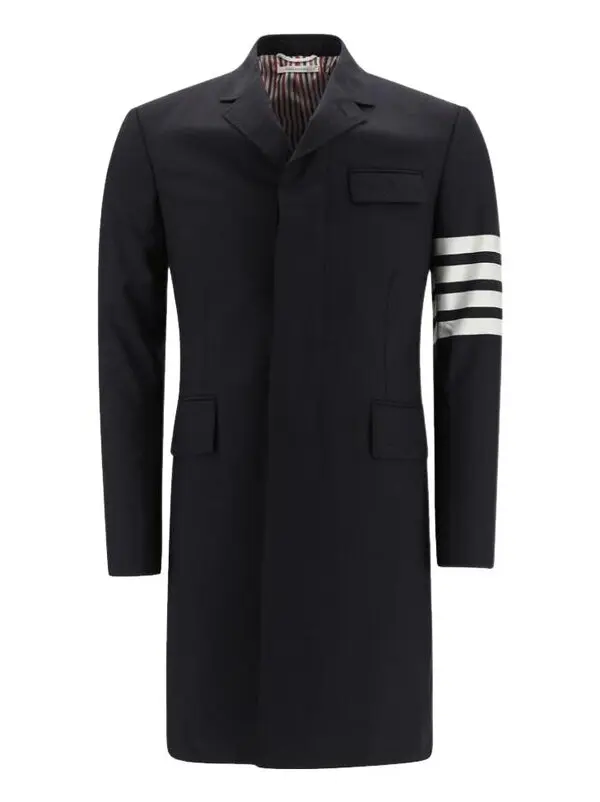 Thom Browne 4-bar Chesterfield Coat - Navy Blue