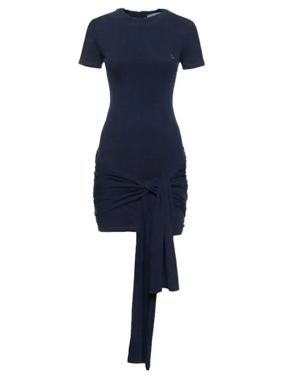 Giuseppe Di Morabito Knitted Ruffled Mini Dress - Black