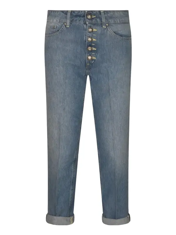 DONDUP Button-fly Cuffed Jeans - Gray