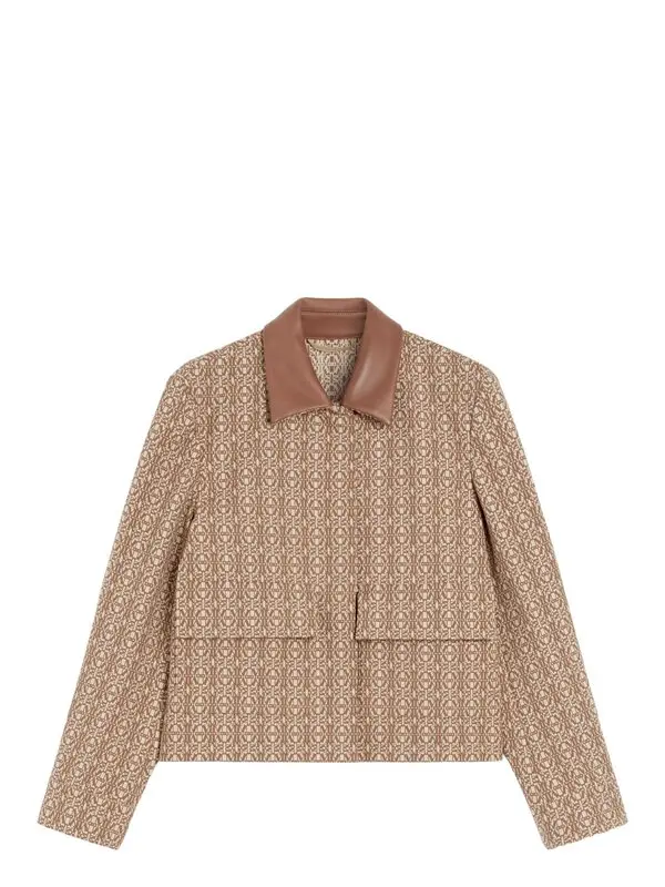 Max Mara Logo-jacquard Jacket - Camel