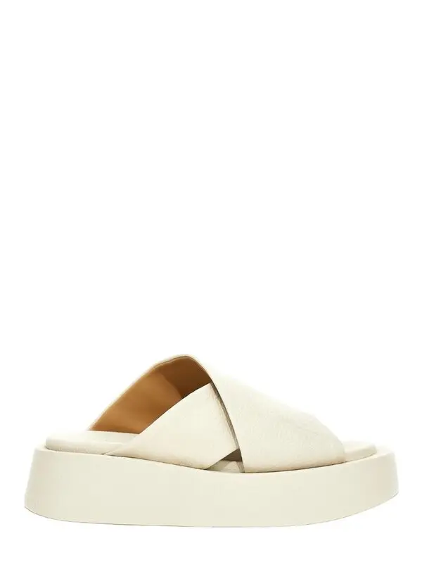 Marsèll Chunky Platform Crossover Sandals - White