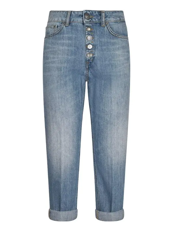 DONDUP Button-fly Rolled Jeans - Blue