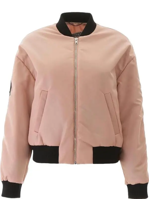 Kenzo Embroidered Logo Bomber Jacket - Nude