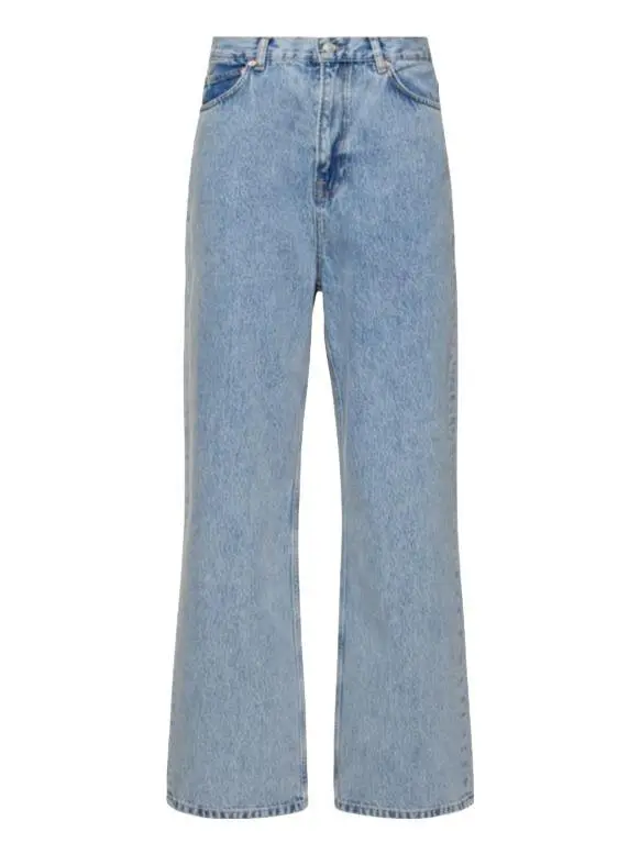 Wardrobe.NYC Straight Leg Jeans - Blue