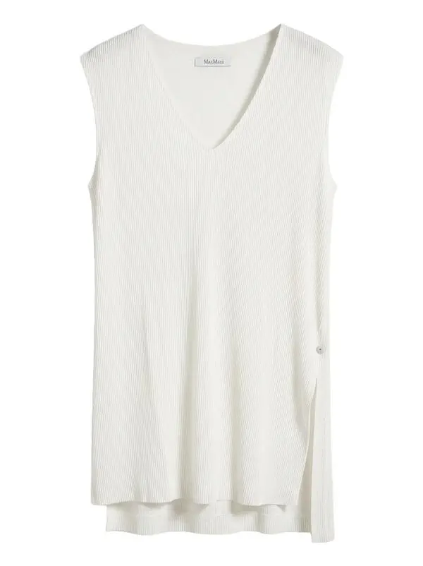 Max Mara Sleeveless V-neck Vest - Gray