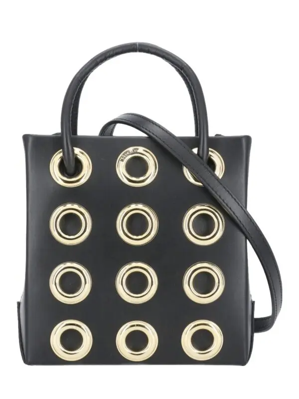 Moschino Eyelet Shoulder Bag - Black