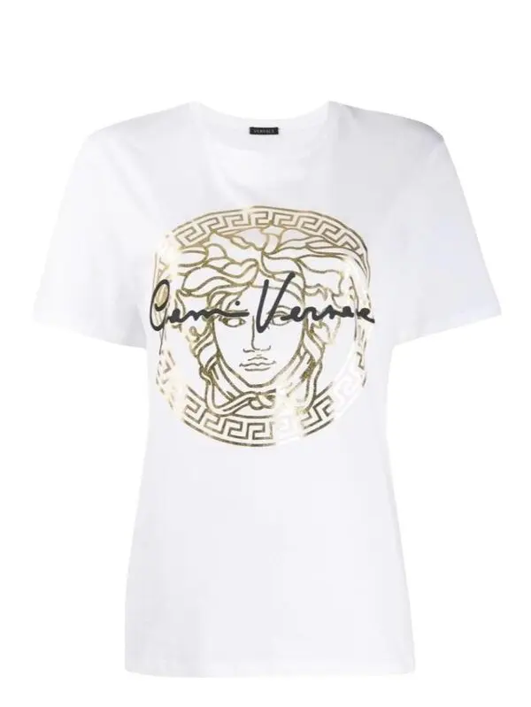 Versace Medusa Signature Print T-shirt - White
