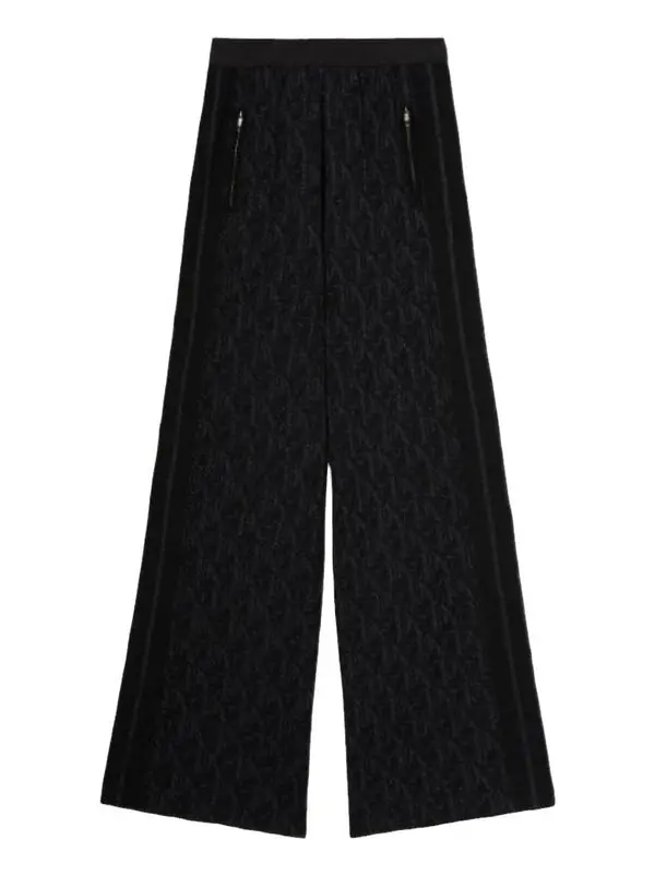 Palm Angels Monogram Jacquard Trousers - Black