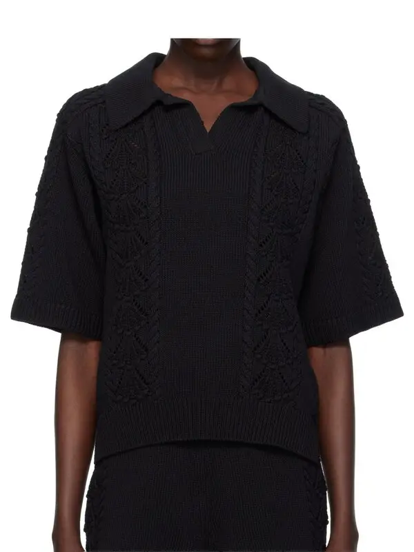 Loulou De Saison Kina Knitted Top - Black