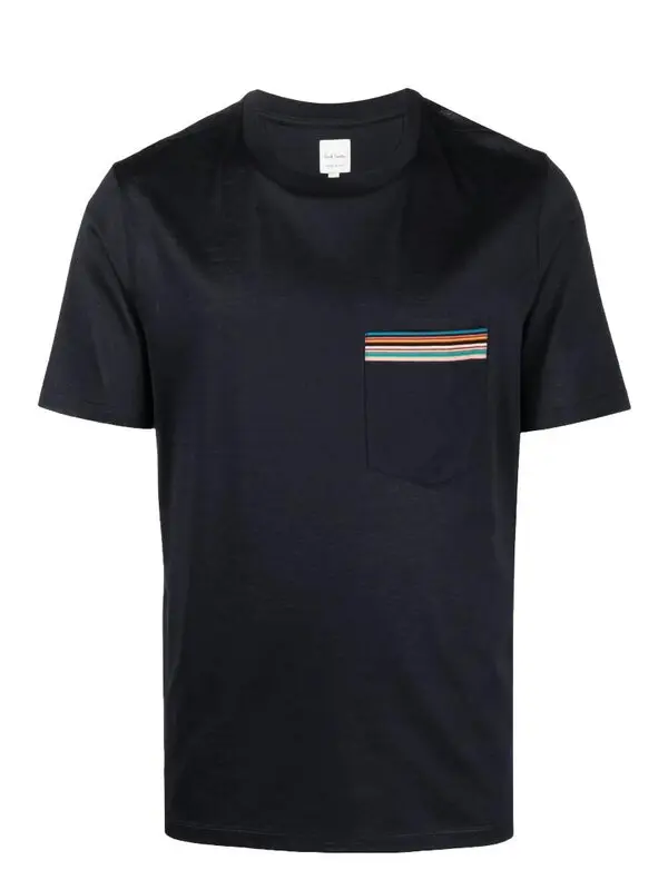 Paul Smith Stripe Detailed Crewneck T-shirt - Black