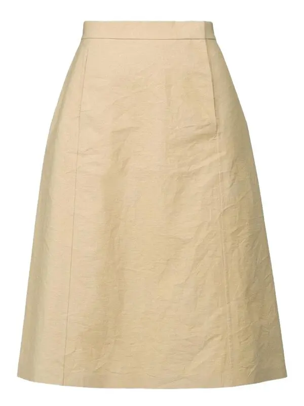 MAISON MARGIELA Cotton A-line Skirt - Nude
