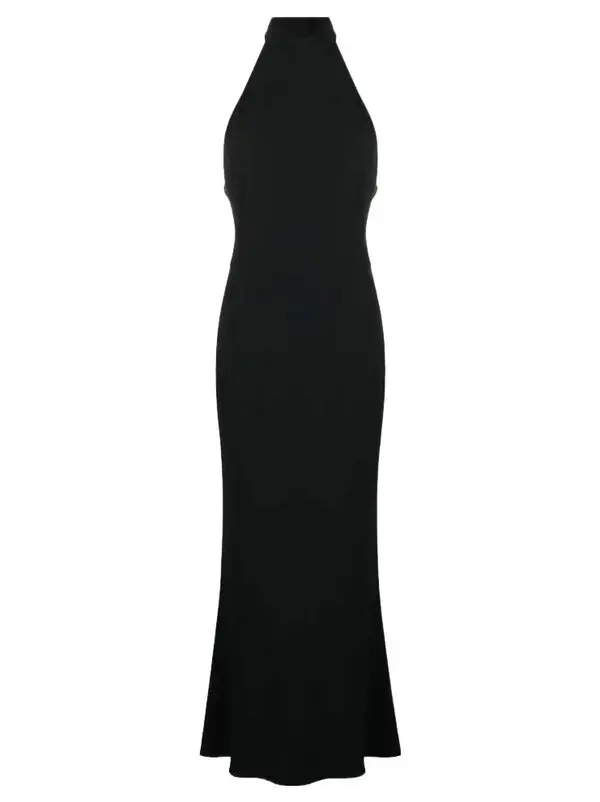 Alexander McQueen Open Back Strapless Maxi Dress - Black