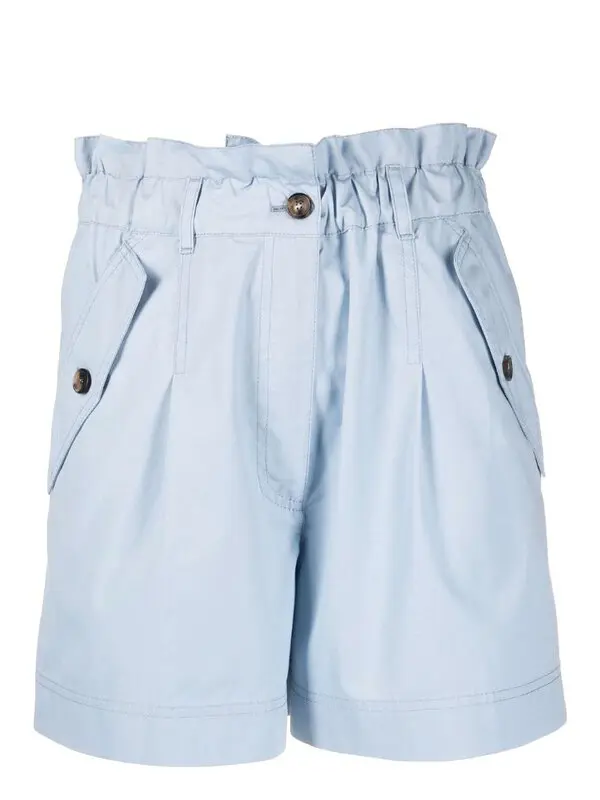 Kenzo High-waist Elastic Waist Shorts - Blue