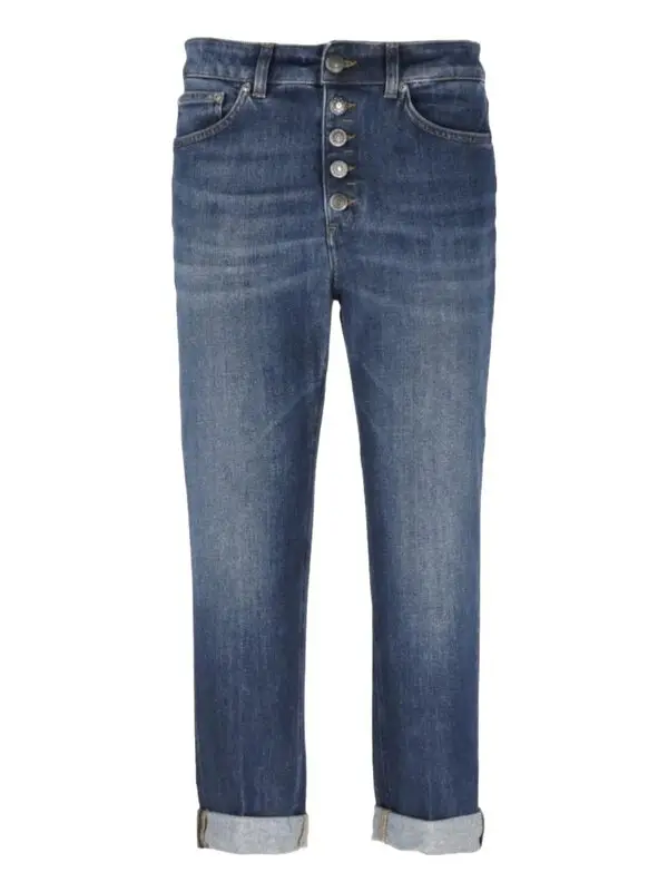 DONDUP Button-fly Cuffed Jeans - Blue