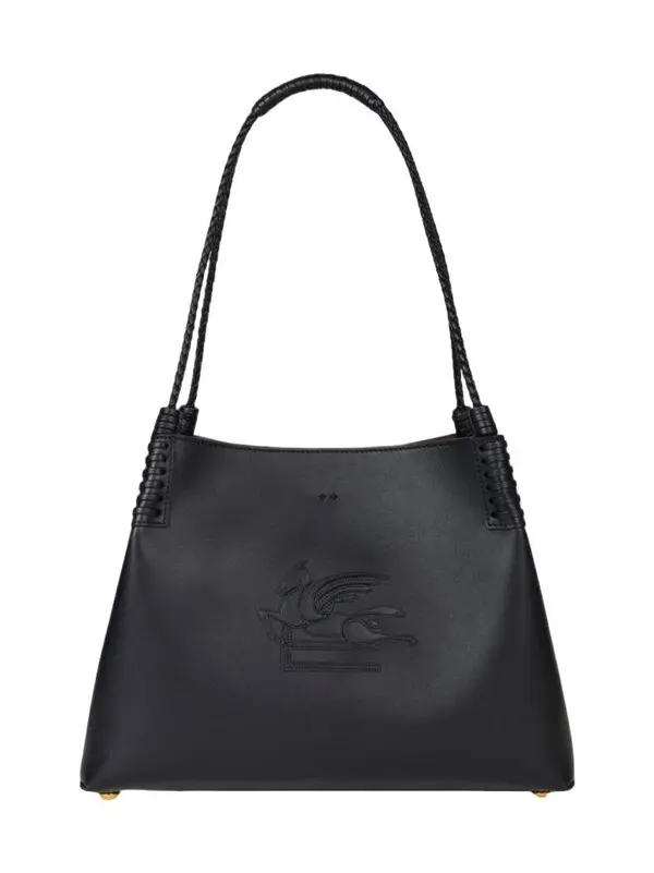 Etro Libra Pegaso Patch Small Tote Bag - Black