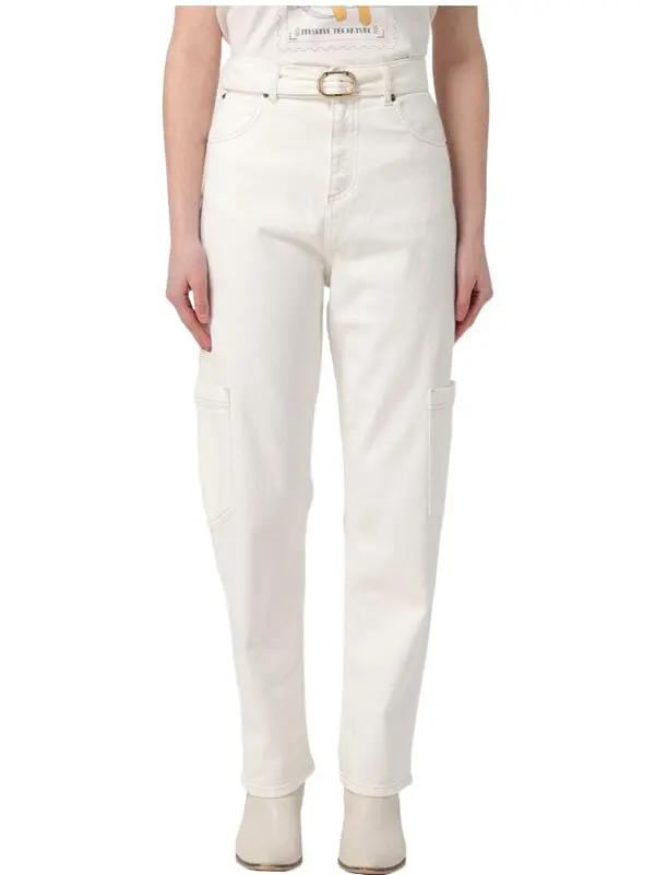 TWINSET Belted Jeans - White