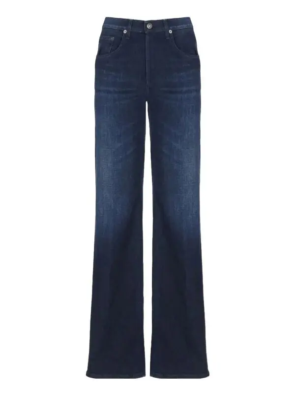 DONDUP Jewel Button Wide-leg Jeans - Blue