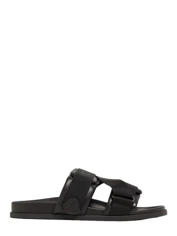 Moncler Nappa Leather Slides - Black