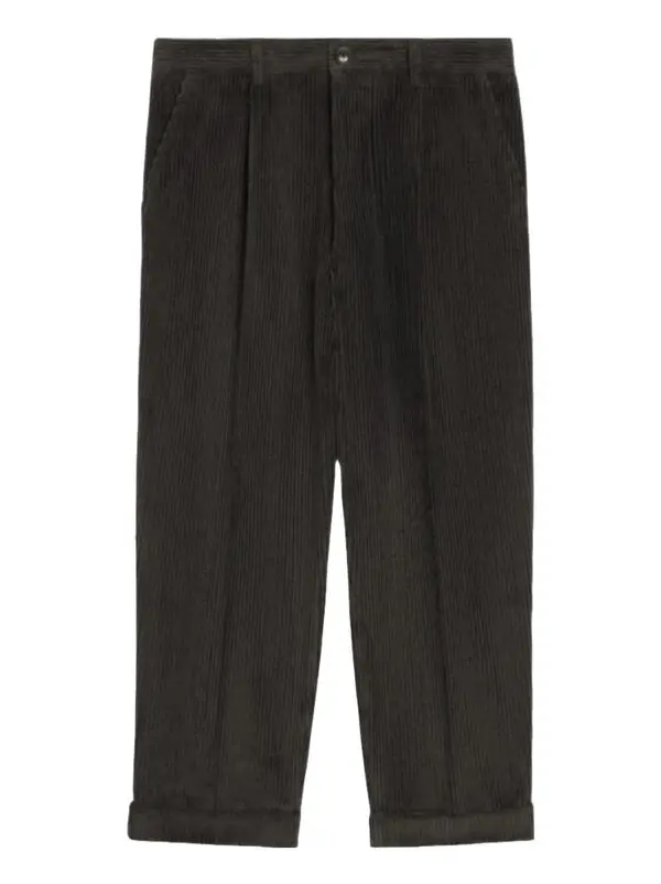 Ami Pleated Cuffed Trousers - Anthracite