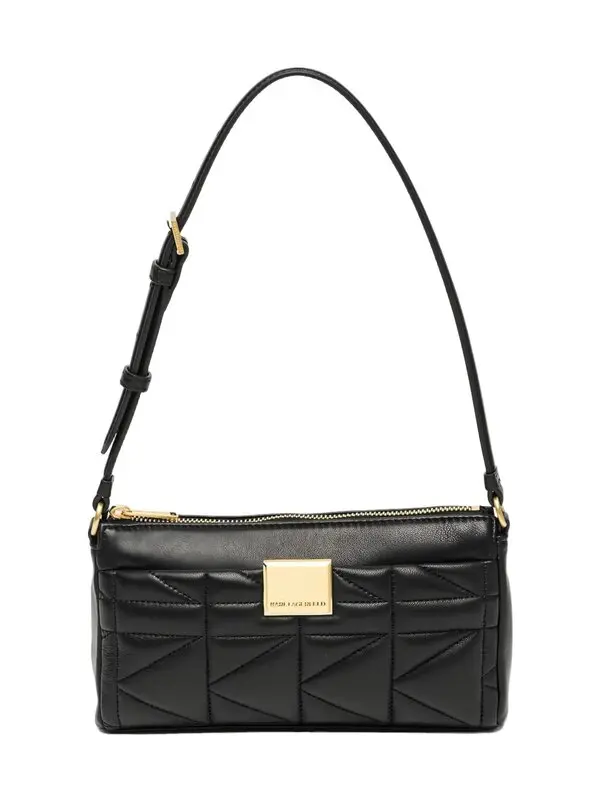 Karl Lagerfeld Quilted Logo Shoulder Bag - Black