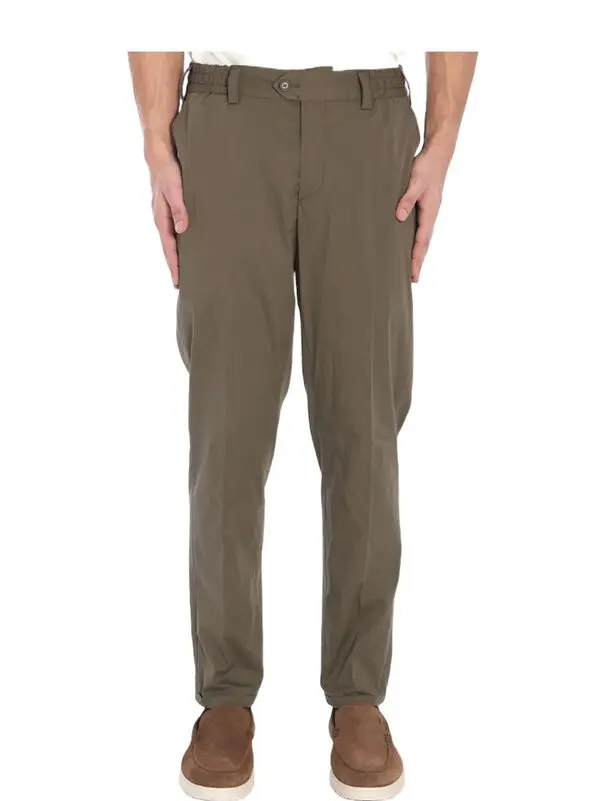 PT TORINO Elastic Waist Tailored Pants - Green