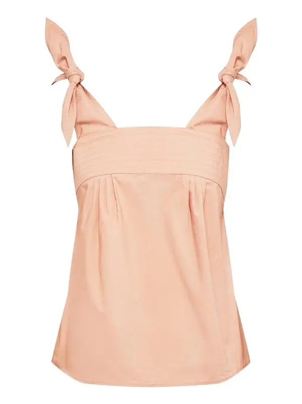 See By Chloé Knotted Shoulder Strap Vest - Nude